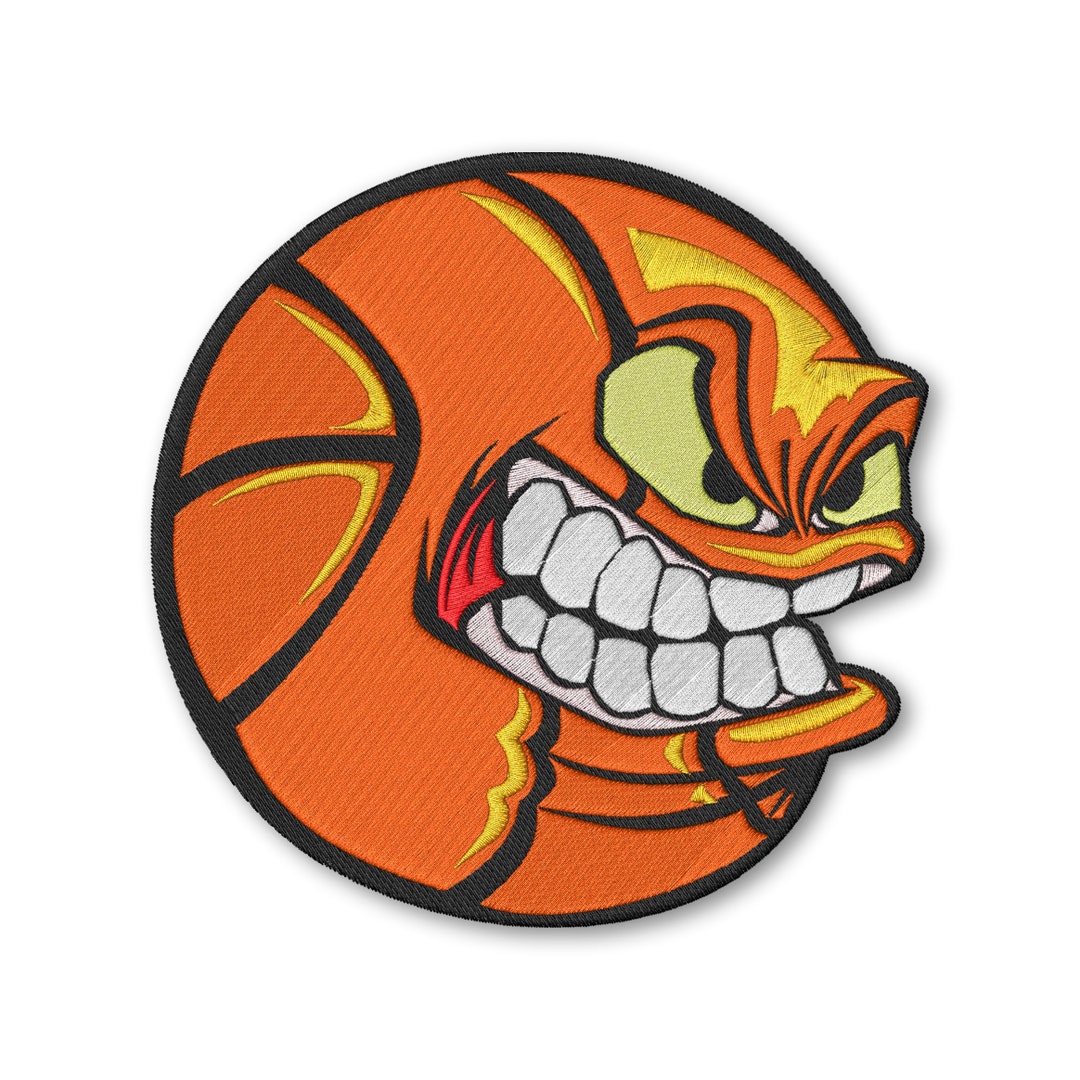 Basketball Angry Face Embroidery Machine Designs Instant Digital ...