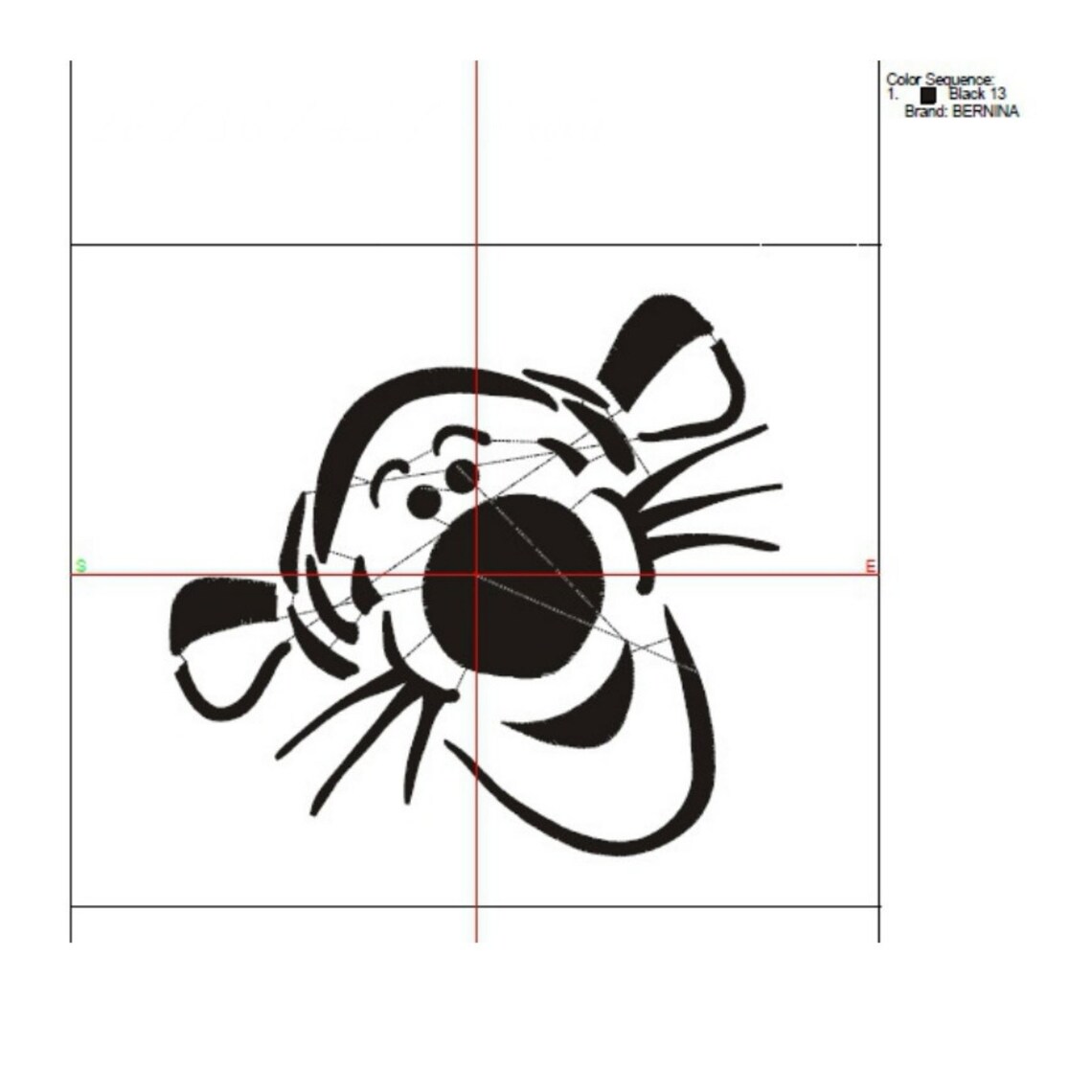 Winnie the Pooh Tigger Embroidery Machine Design Pattern - Etsy