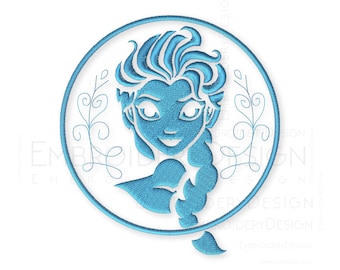 Elsa Frozen Embroidery Machine Design File Pattern Digital | Etsy