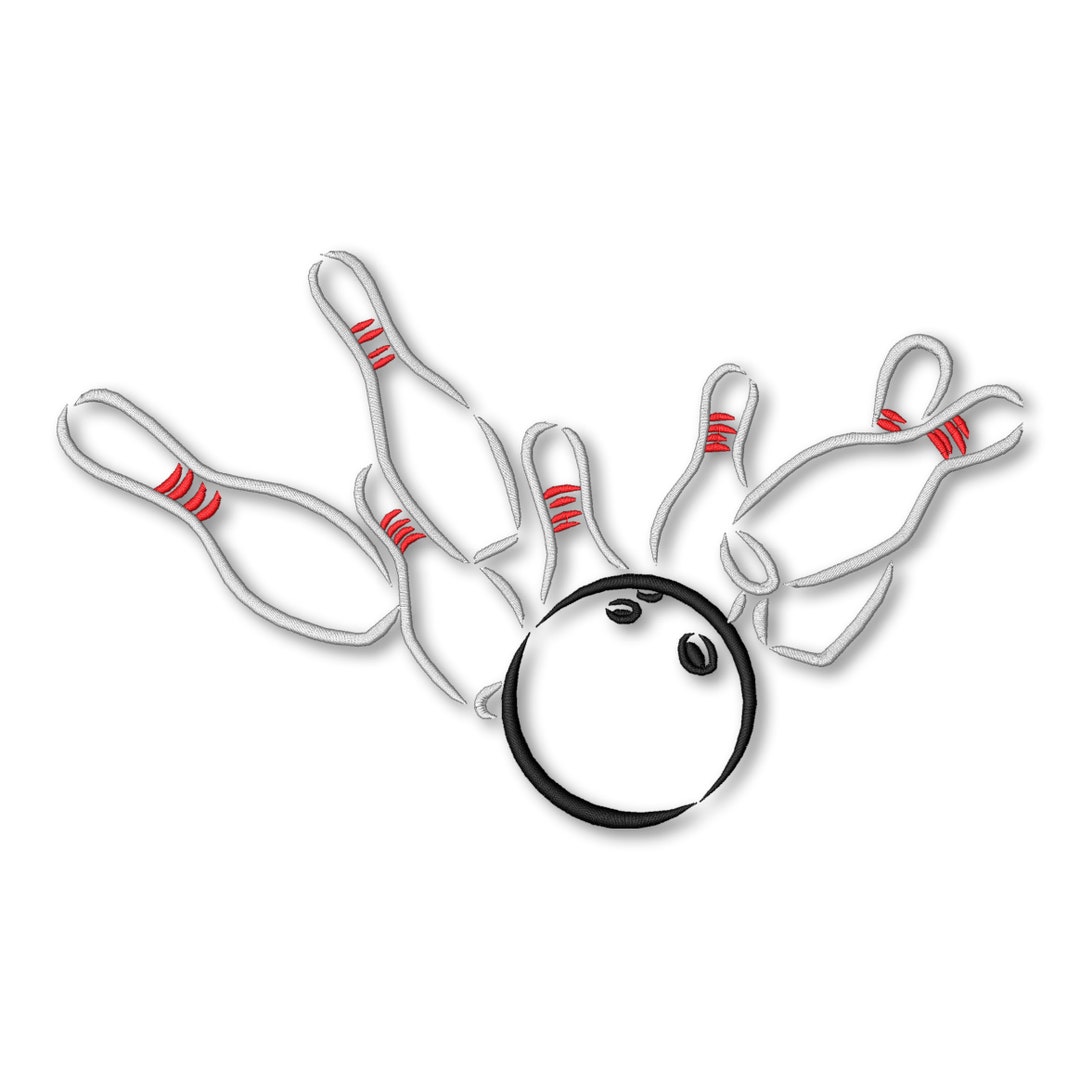 Bowling Embroidery Machine Designs Instant Digital Download Pes File - Etsy