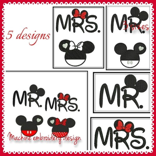 Embroidery Machine Designs Minnie Mouse Pes Applique - Etsy