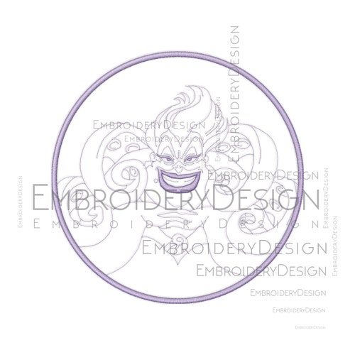 Little Mermaid Villain Ursula Name DIGITAL Embroidery Machine - Etsy
