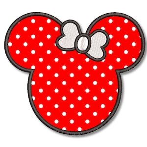 Minnie Mouse Head Embroidery Machine Design Pes Instant Digital - Etsy