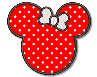 Minnie Mouse Head Digital Embroidery Machine Applique Design - Etsy