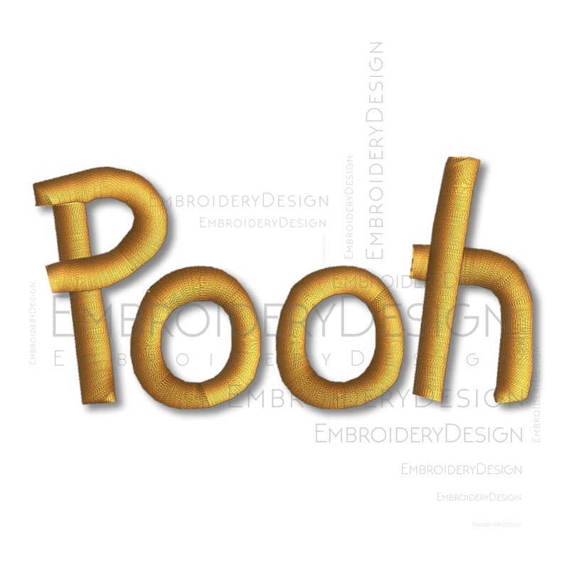 Pooh Bx Embroidery Font - Etsy