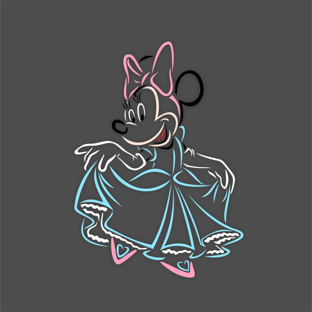 Minnie Mouse Princess Graphics SVG Dxf EPS Png Cdr Ai Pdf Vector Art ...