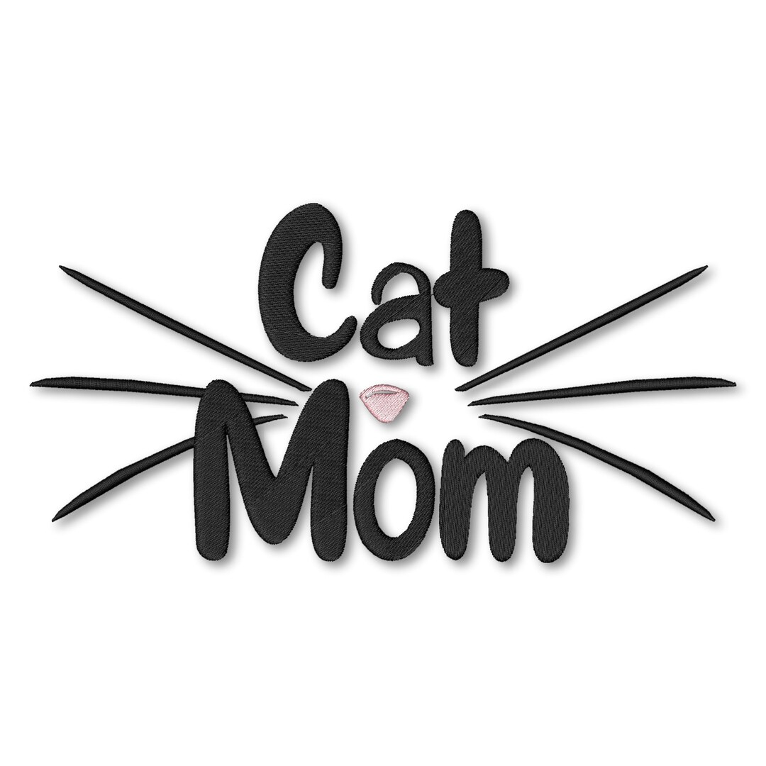 Cat Mom Embroidery Machine Design Silhouette Pattern Digital Download ...
