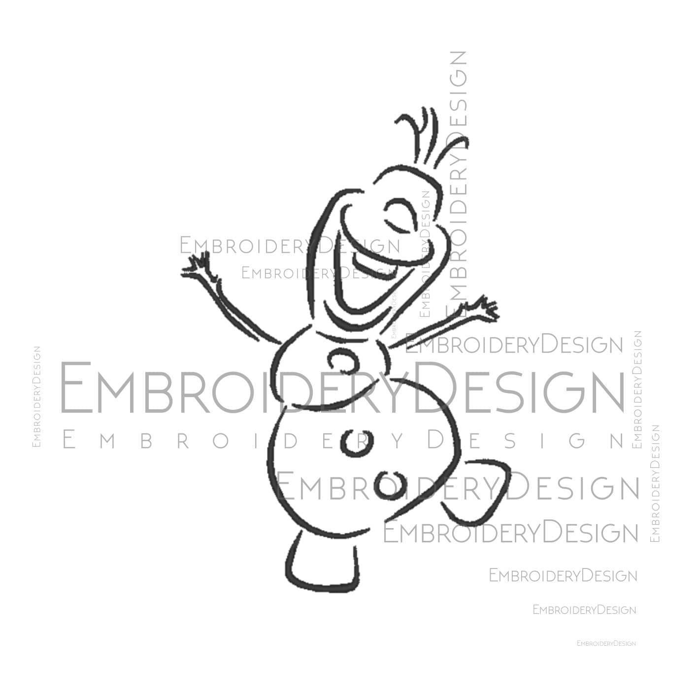Olaf The Snowman Black And White