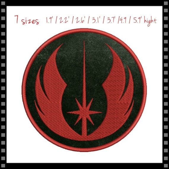 Star Wars Jedi Logo Embroidery Machine Design Symbol Applique | Etsy