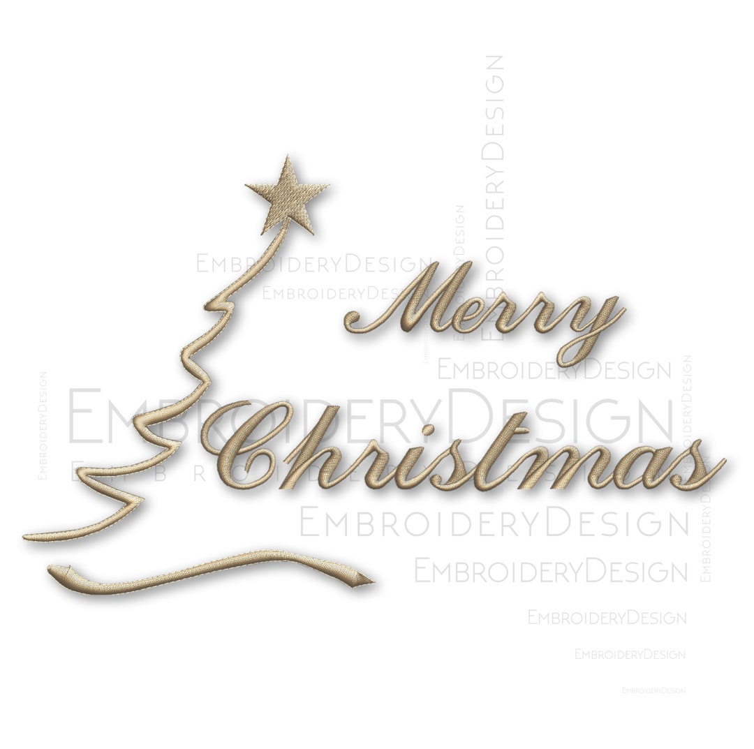 Merry Christmas Tree V4 Embroidery Machine Designs Instant Digital ...