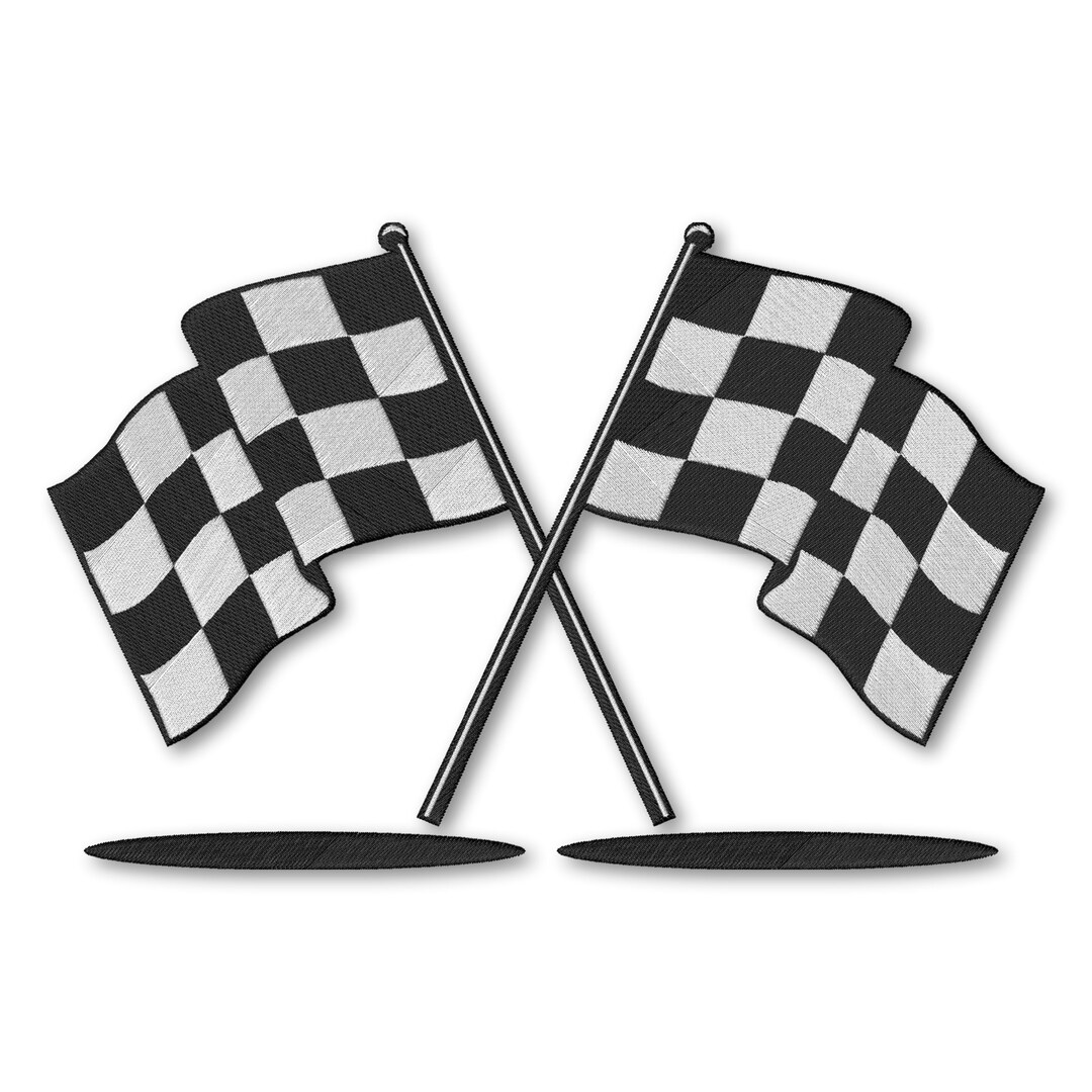 Checkered Flags Racing Embroidery Machine Designs Instant Digital ...