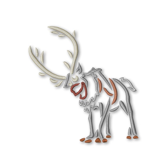 Frozen Sven Sketch Embroidery Machine Design File Pattern | Etsy