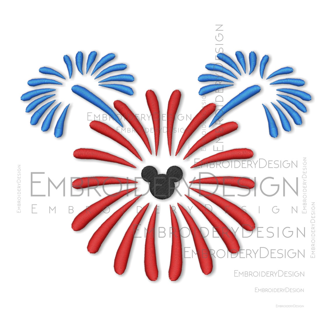Mickey Mouse Fireworks 4th of July Fourth of July Embroidery - Etsy Canada