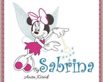 Embroidery Machine Designs Minnie Mouse Pes Applique - Etsy