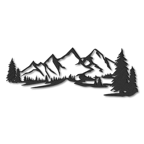 Trees and Mountain Embroidery Machine Designs Instant Digital - Etsy