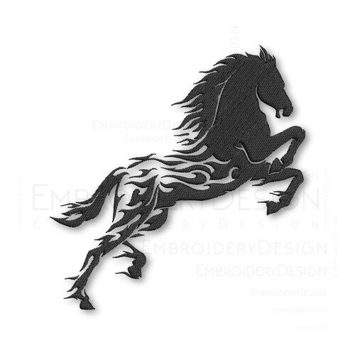 Stallion Horse Machine Embroidery Design - Etsy