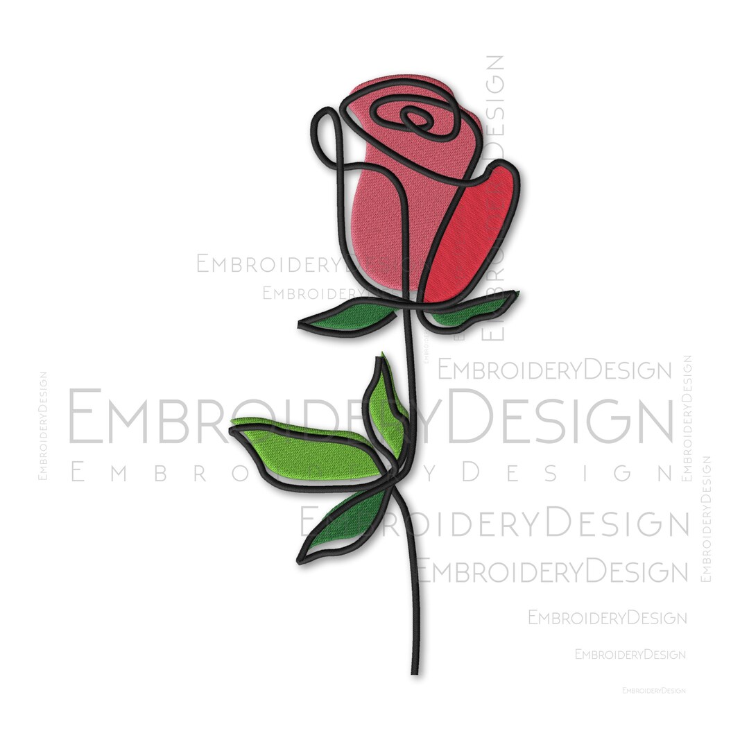 Rose Flower Embroidery Machine Designs Pes Design Pattern - Etsy