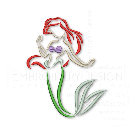 Little Mermaid Ariel Outline