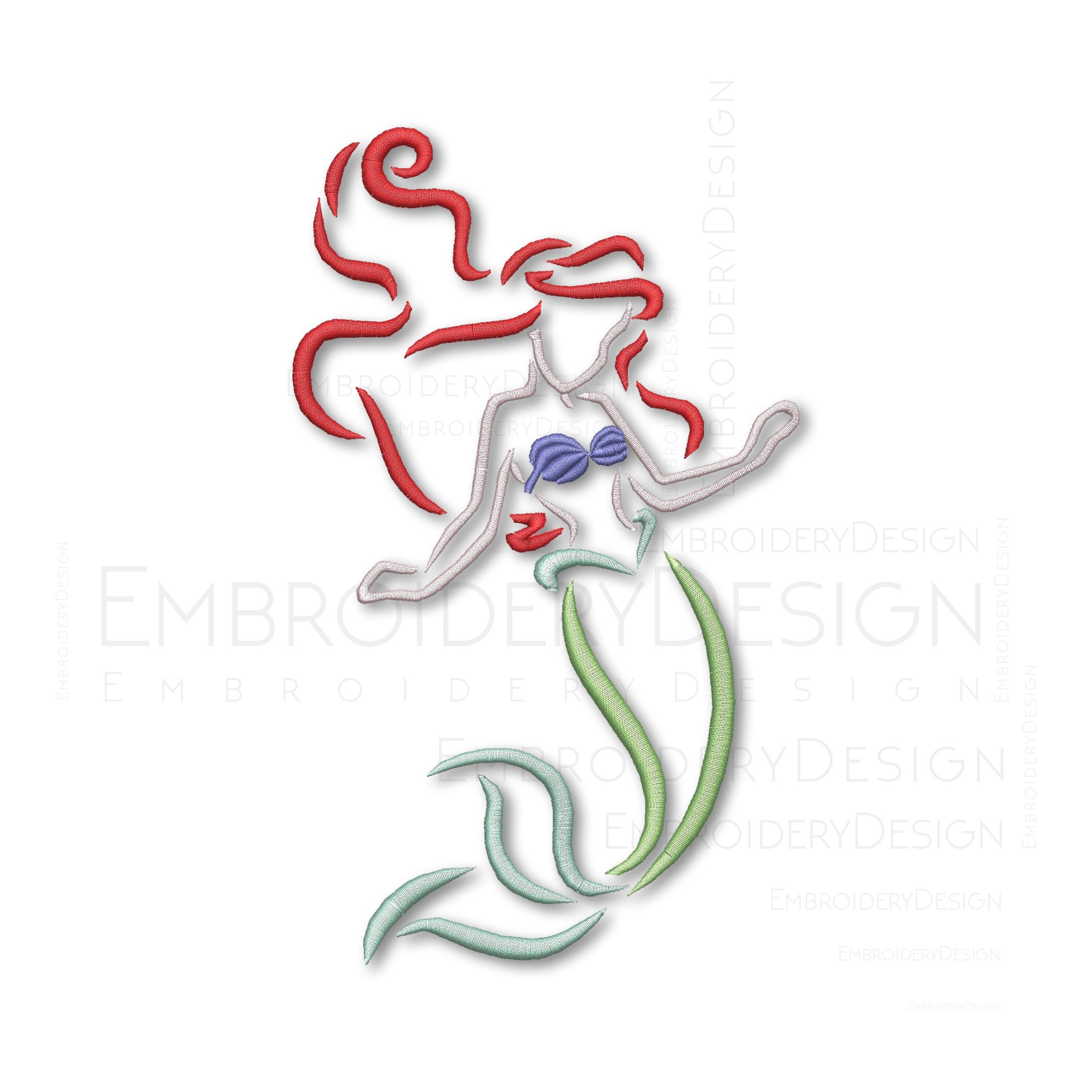 Little Mermaid Ariel Outline