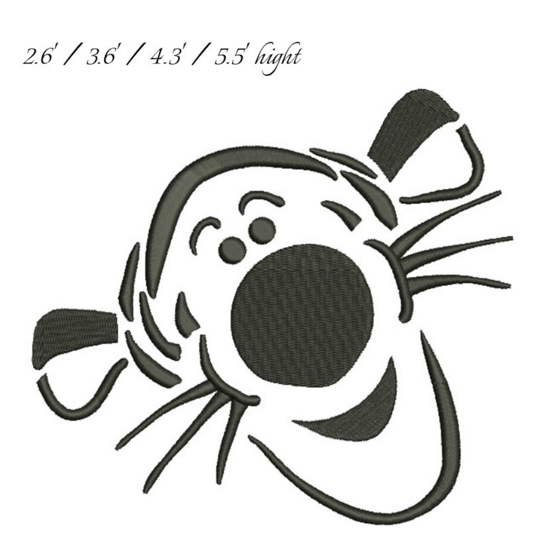Winnie the Pooh Tigger Embroidery Machine Design Pattern | Etsy