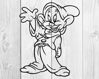 Dopey Outline Svg - Etsy New Zealand