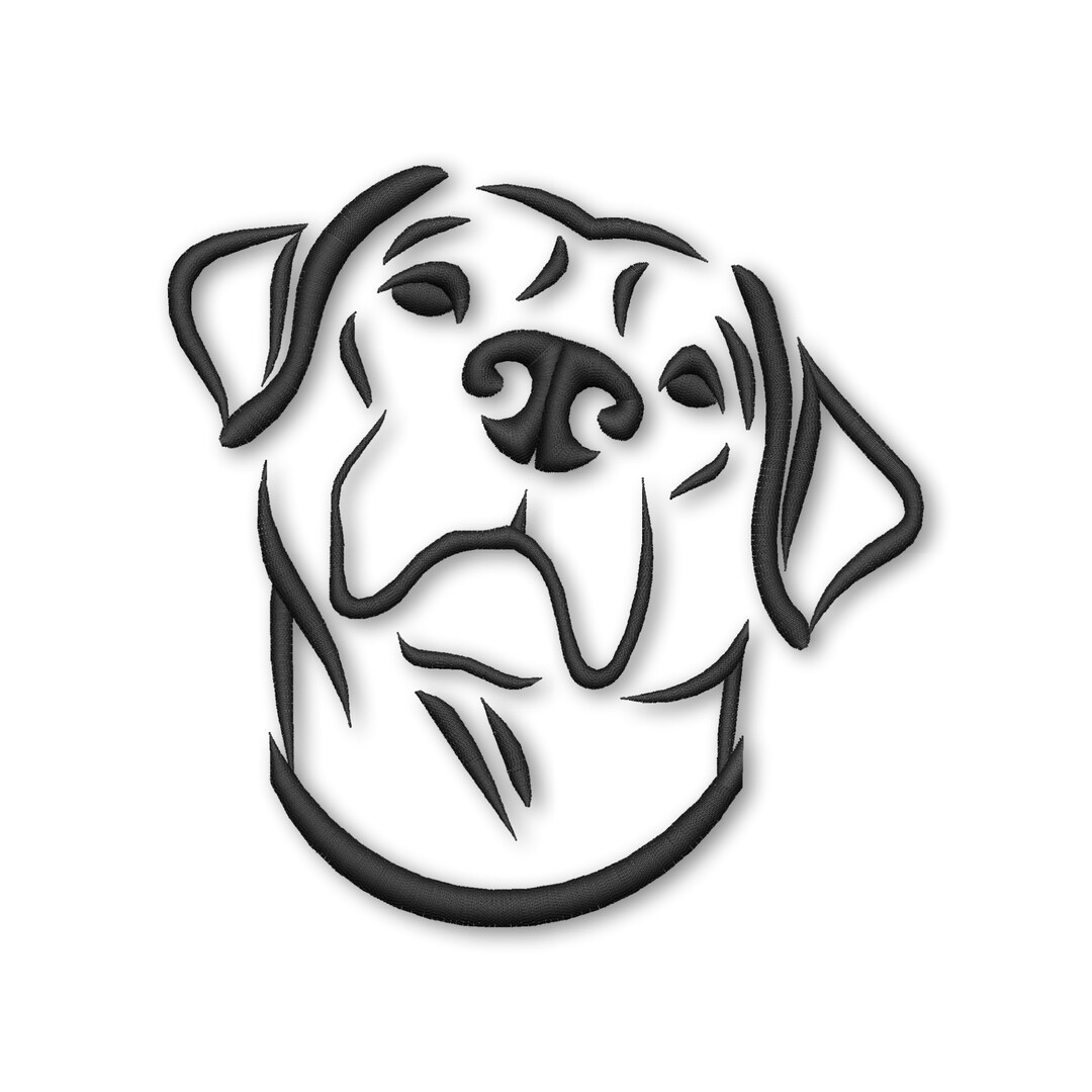 Labrador Retriever Dog Head Embroidery Machine Designs Instant Digital ...