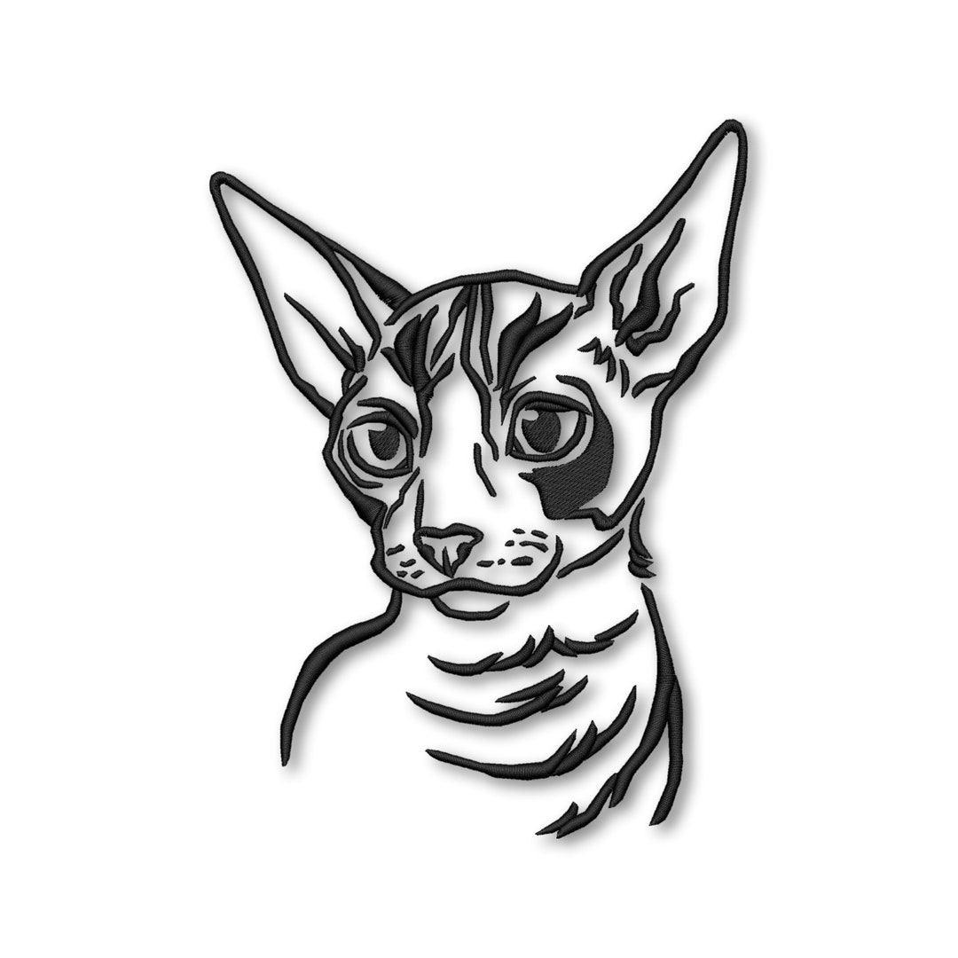 Sphynx Cat Embroidery Machine Designs Instant Digital Download Pes File ...