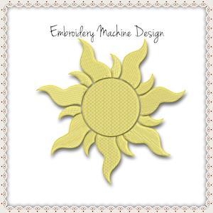 Rapunzel Sun Embroidery Machine Design Designs Instant Digital Download ...