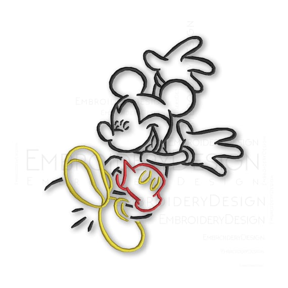 Mickey Mouse Embroidery Machine Designs Instant Digital | Etsy