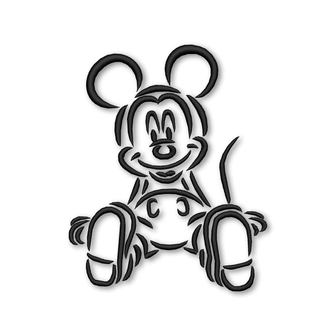 Mouse Embroidery Machine Designs Instant Digital Download Pes File - Etsy