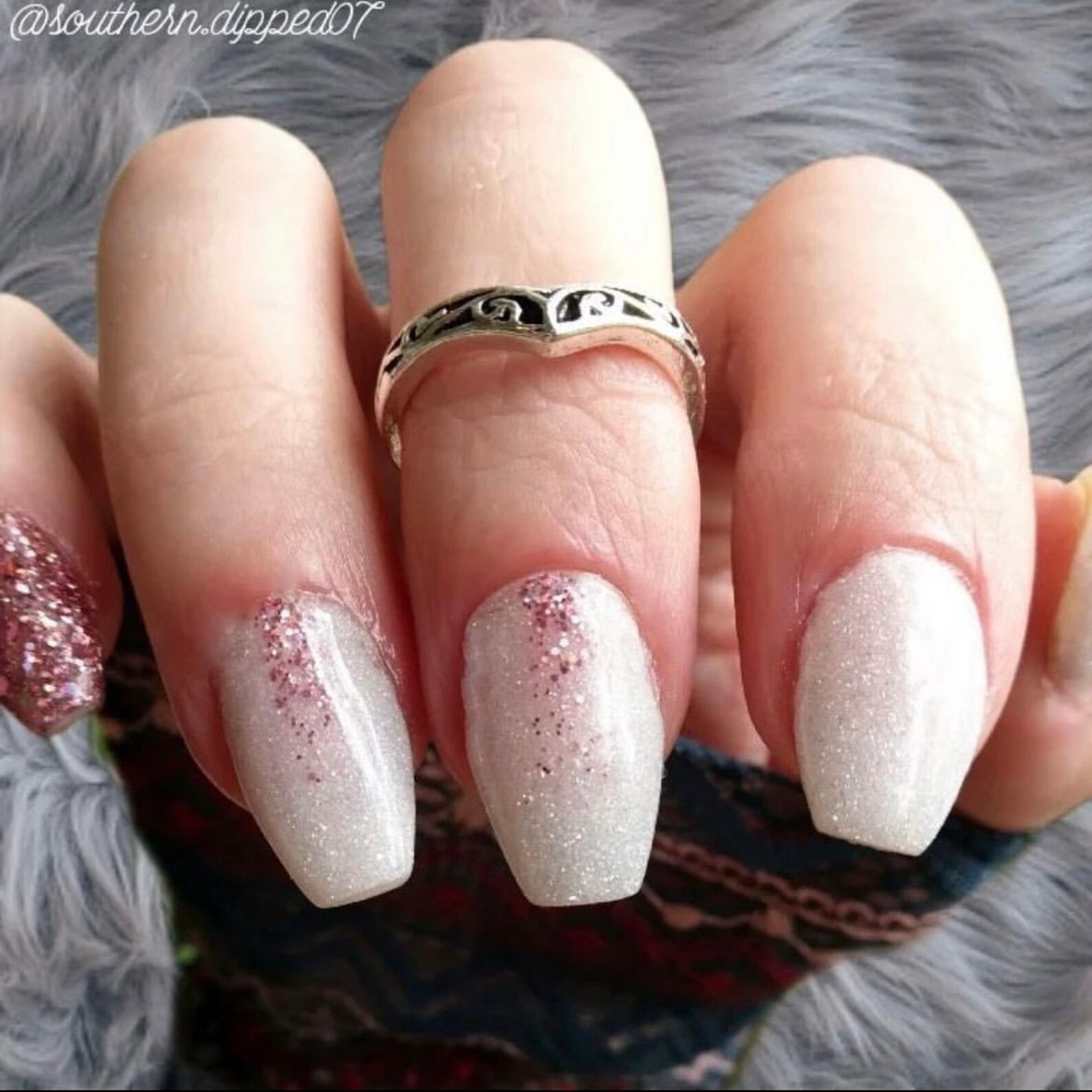 Snow Pearl Shimmer Dip Powder Iced Pearl Collection - Etsy