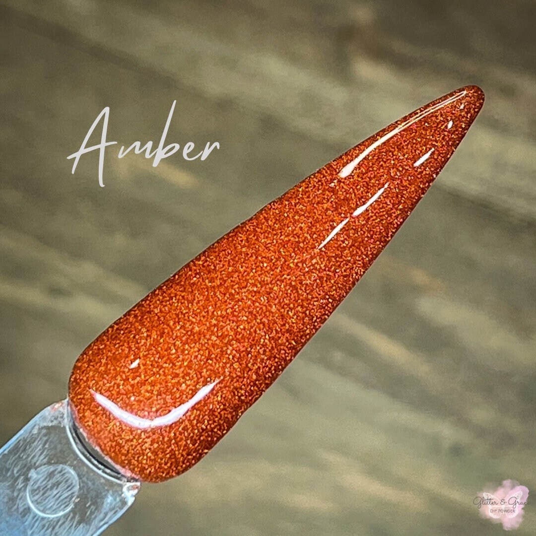 Amber - Copper Dip Powder, Dip Powder, Dip Powder for Nails, Orange Dip ...