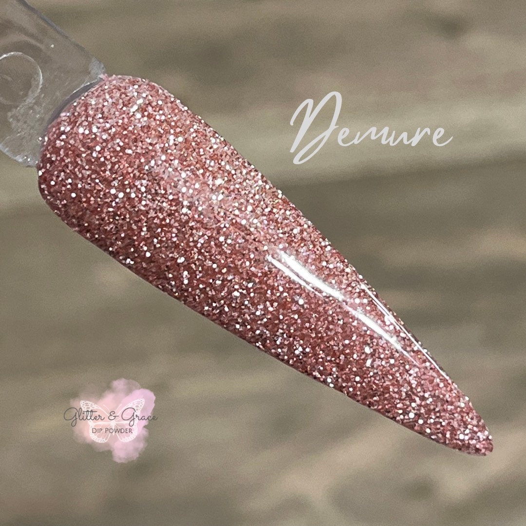 Demure fine Glitter Dip Powder, Dip Powder, Dip Powder for Nails, Nail ...