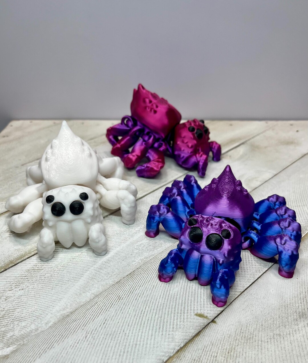 Large or Small Articulated Jumping Spider Flexi Jumping Spider, 3D ...