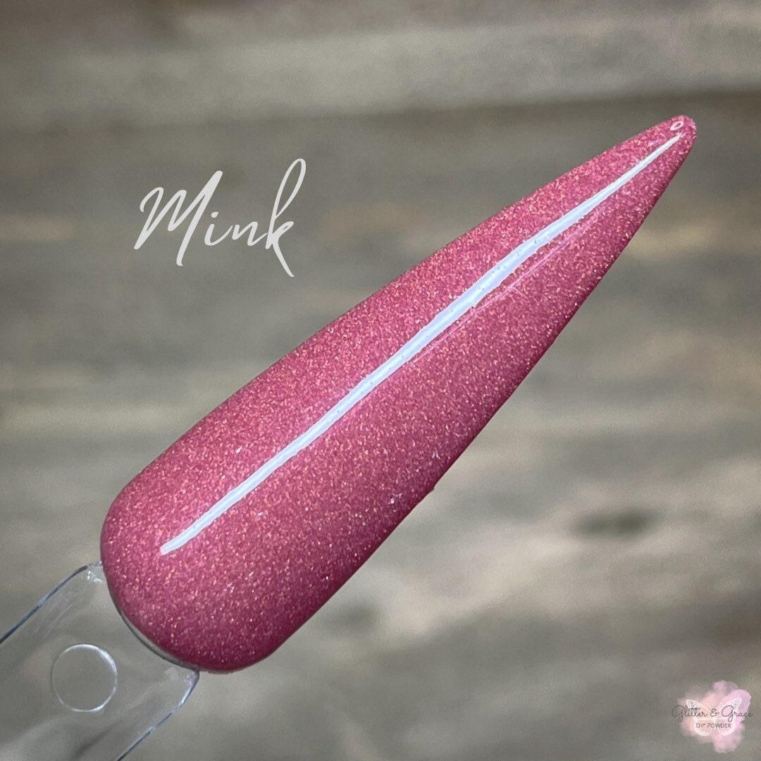 Mink - Pink Shimmer Dip Powder, Dip Powder, Dip Powder for Nails, Nail ...
