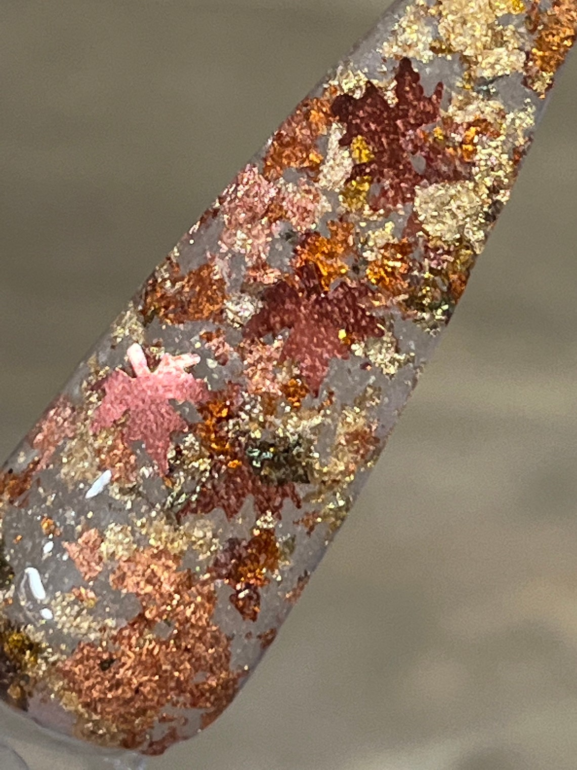 Fall Breeze & Autumn Leaves Foil Dip Powder Fall Dip - Etsy