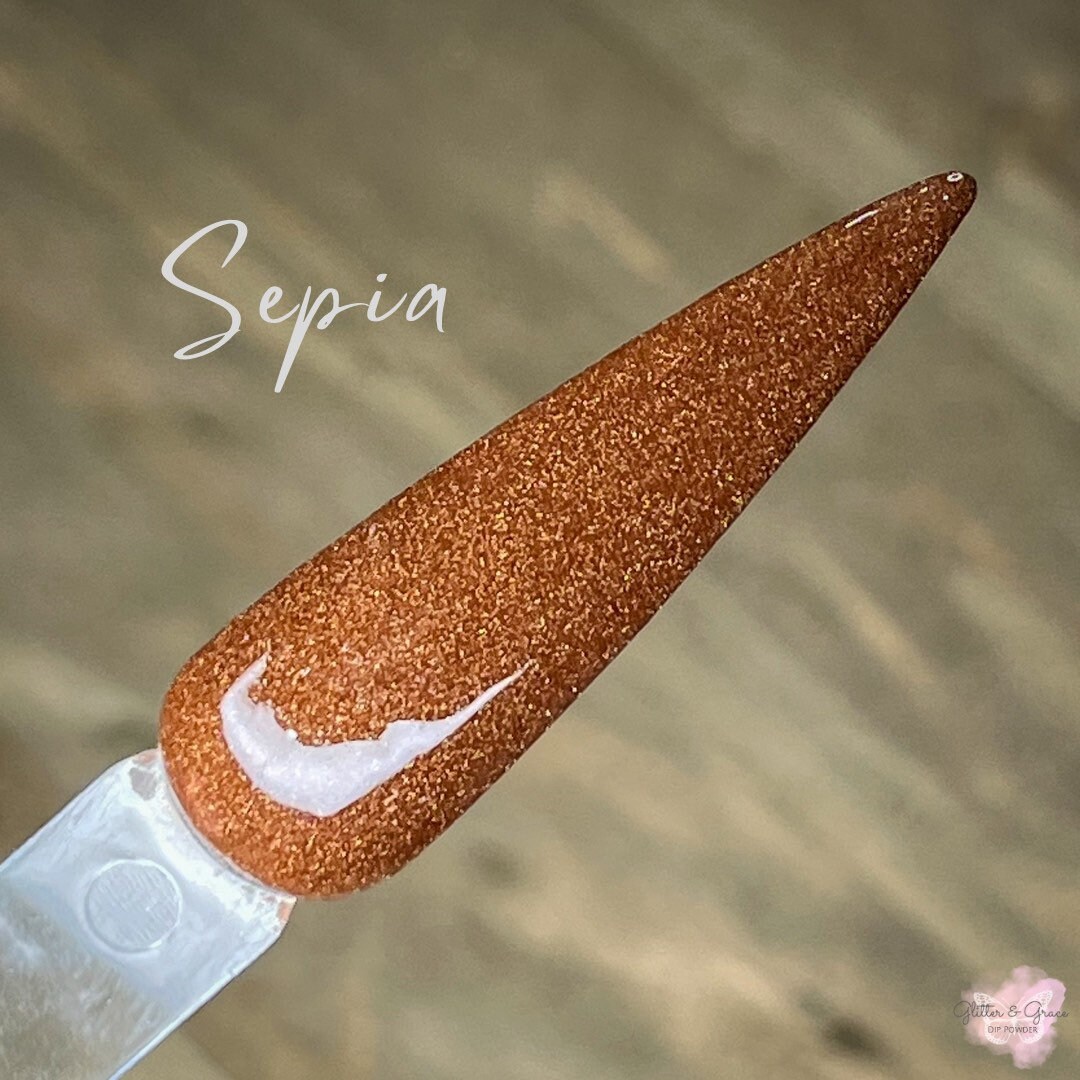 Sepia - Fall Dip Powder, Brown Dip Powder, Dip Powder for Nails, Nail ...