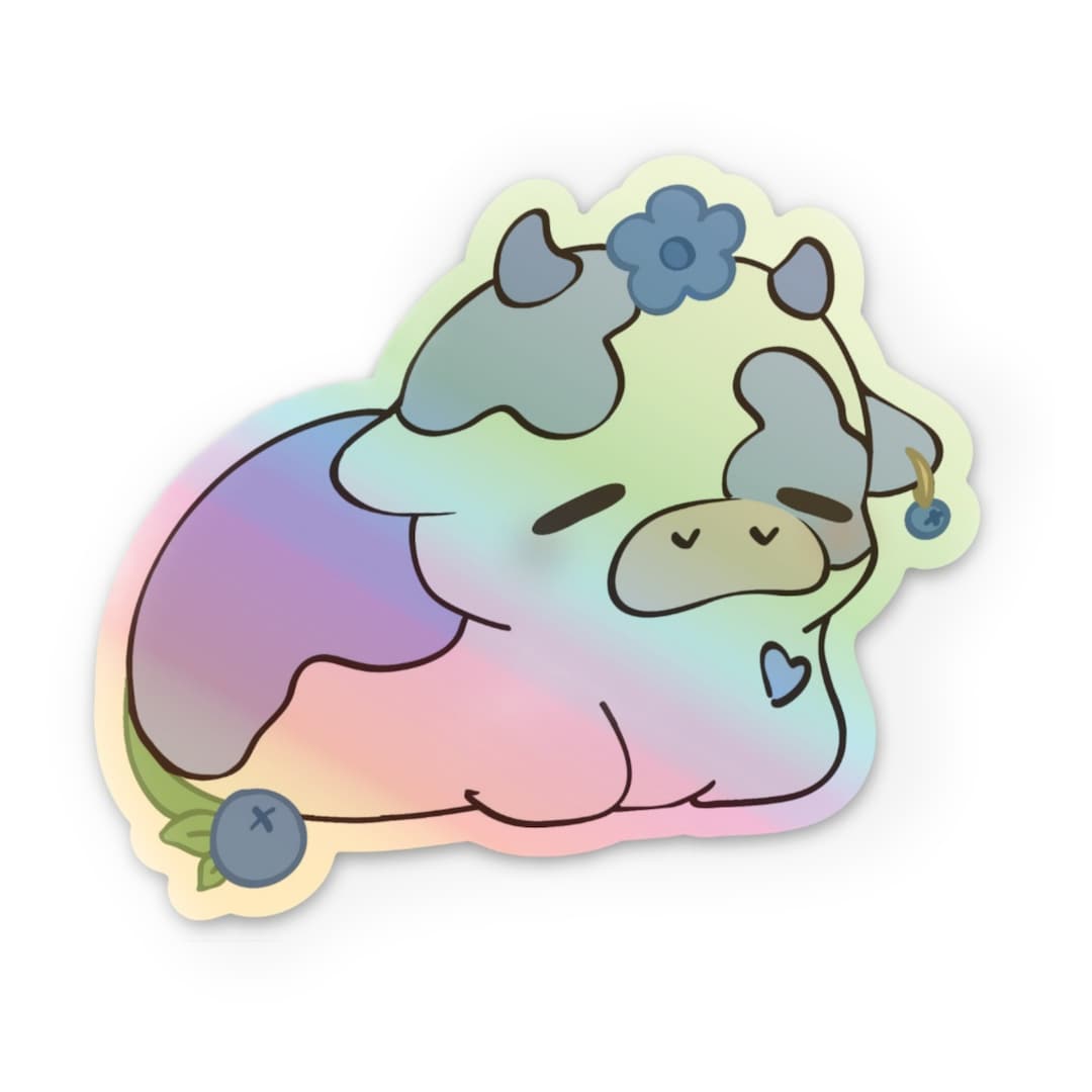 Holographic Blueberry Cow - Etsy