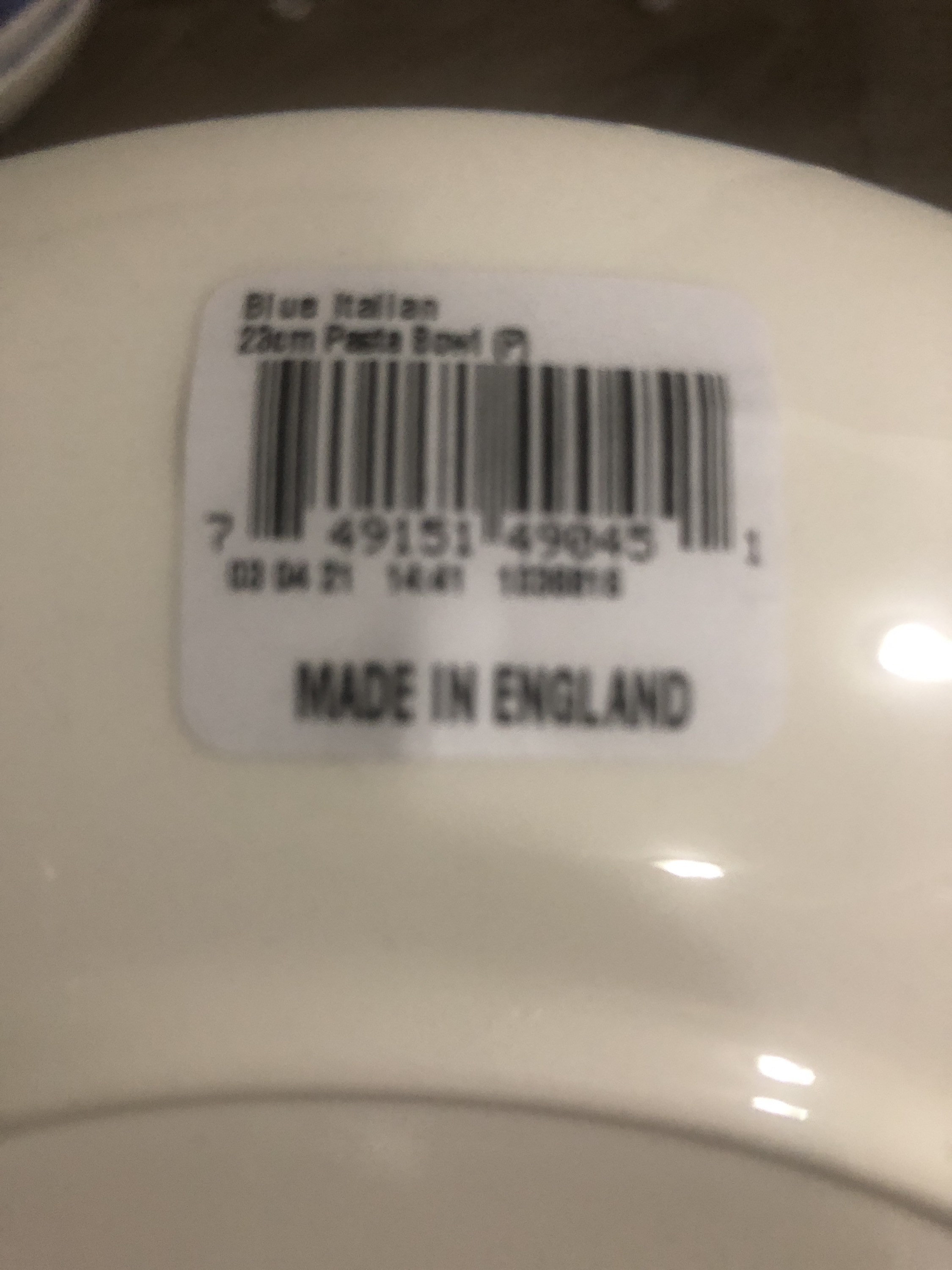 Spode Blue Italian Pasta Bowl. New. Vintage Style. Made in England. 9 ...