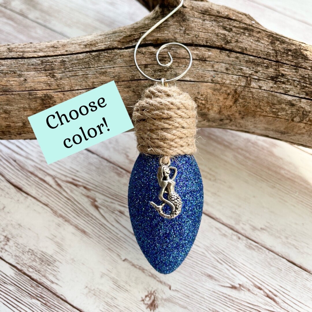 ONE Individual Mermaid Christmas Tree Beachy Ornament, Unique Mermaid ...
