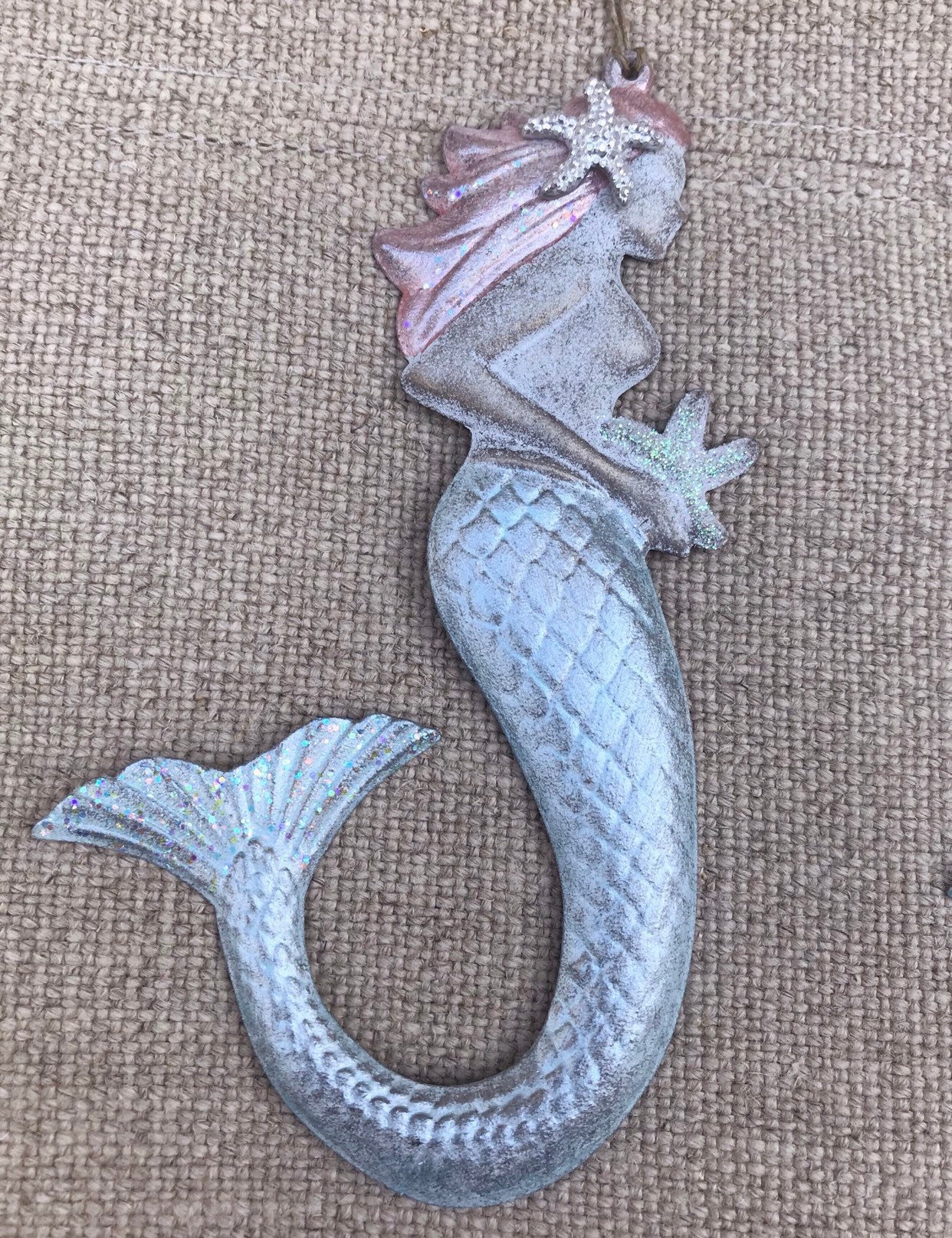 Mermaid ornament enchanting fantasy beach Christmas mermaid | Etsy