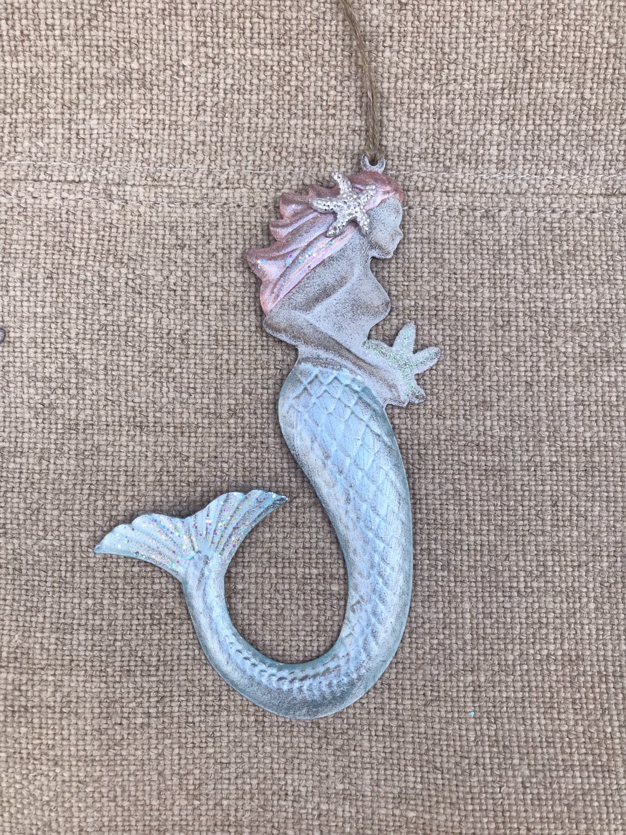 Mermaid ornament enchanting fantasy beach Christmas mermaid | Etsy