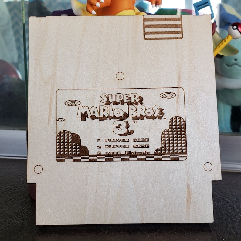Super Mario Bros 3 Wooden Wood Nintendo / NES Cartridge | Etsy