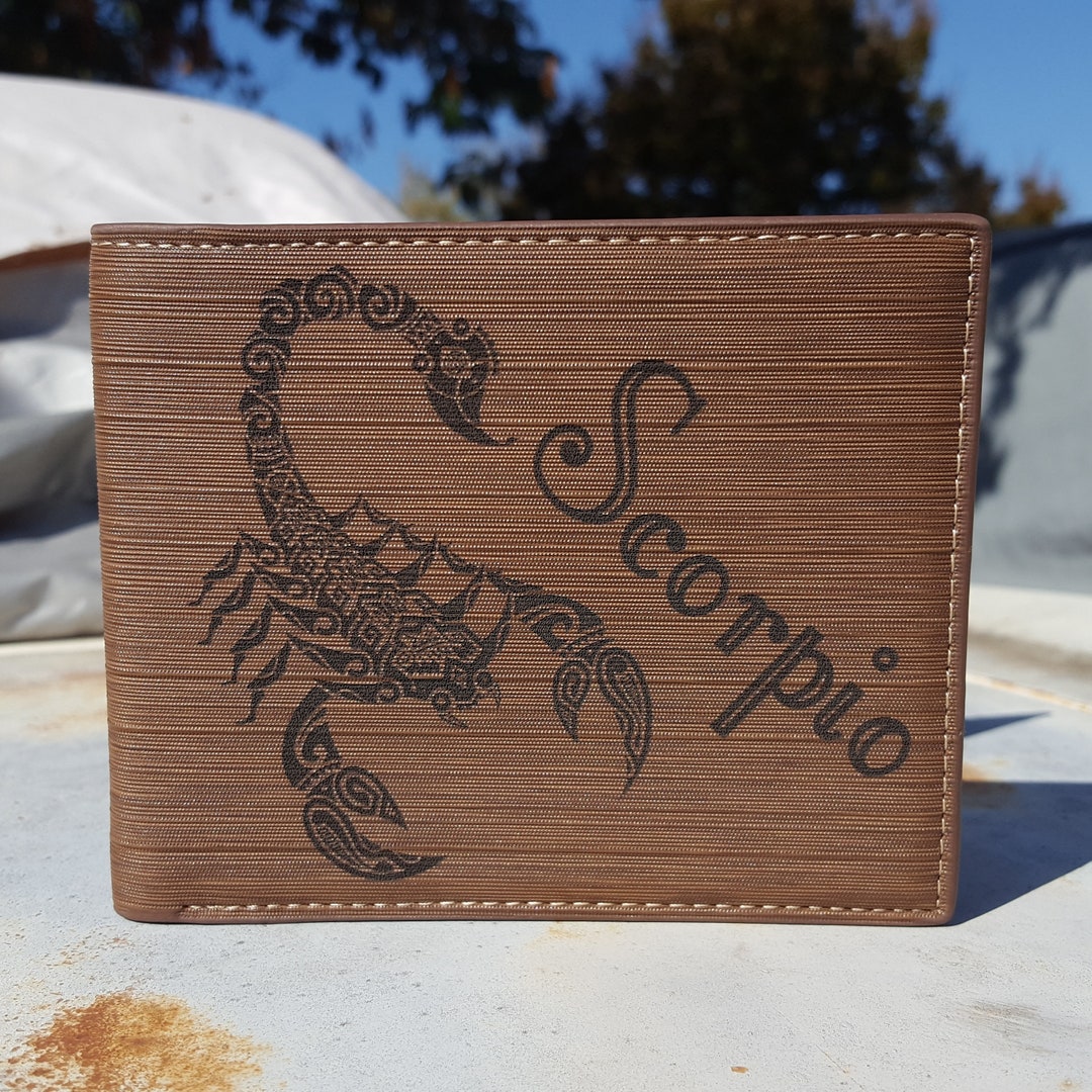 Scorpio Zodiac Sign Laser Engraved Wallet Bifold Pu - Etsy