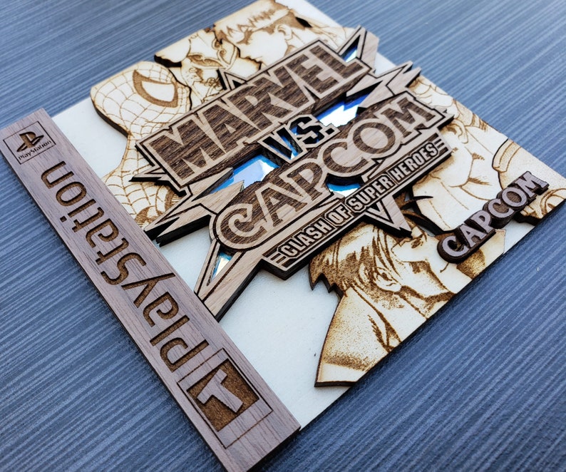 Marvel Vs. Capcom Playstation Wooden Game Cartridge Art - Etsy