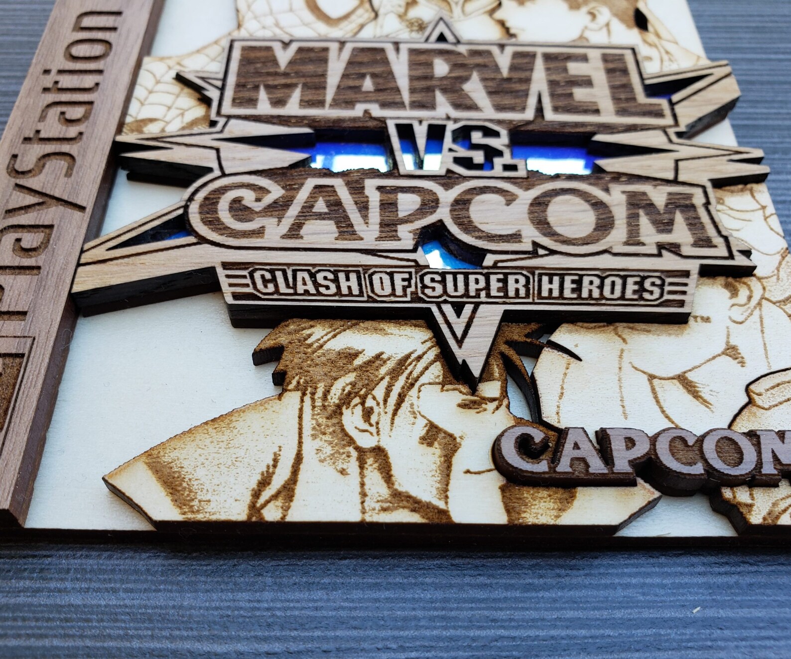 Marvel Vs. Capcom Playstation Wooden Game Cartridge Art - Etsy