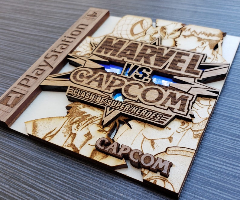 Marvel Vs. Capcom Playstation Wooden Game Cartridge Art - Etsy