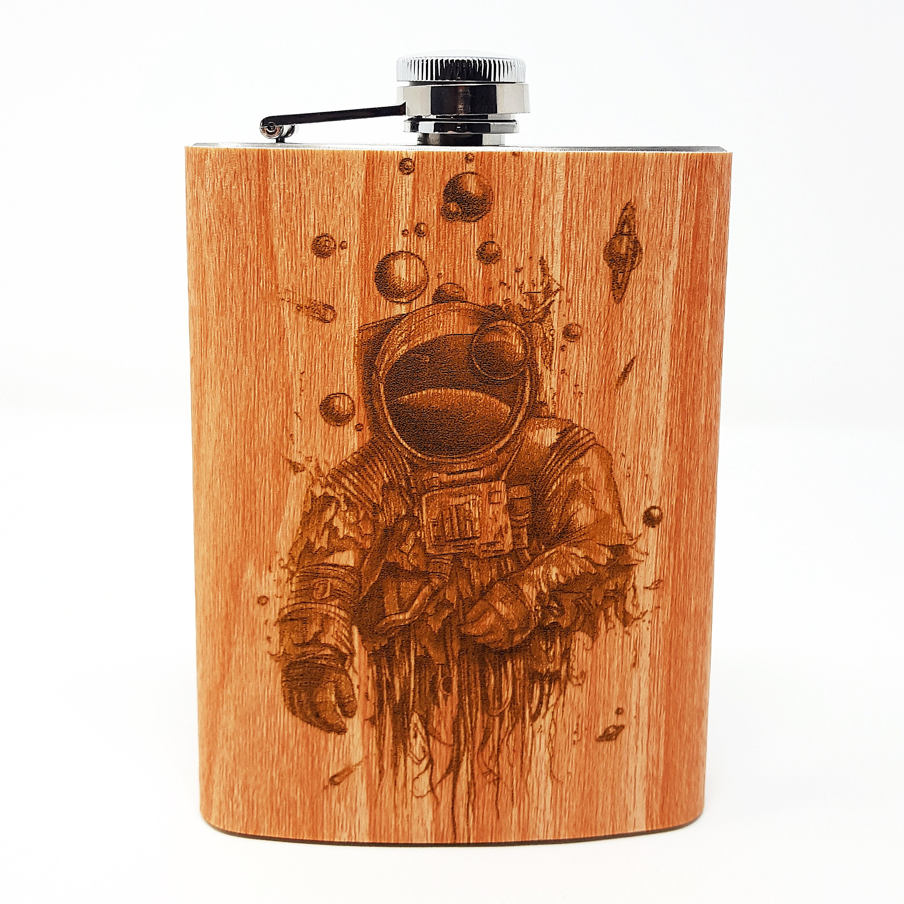 Cool Astronaut 8 Oz Stainless Steel Flask, Personalized Flask Gifts ...