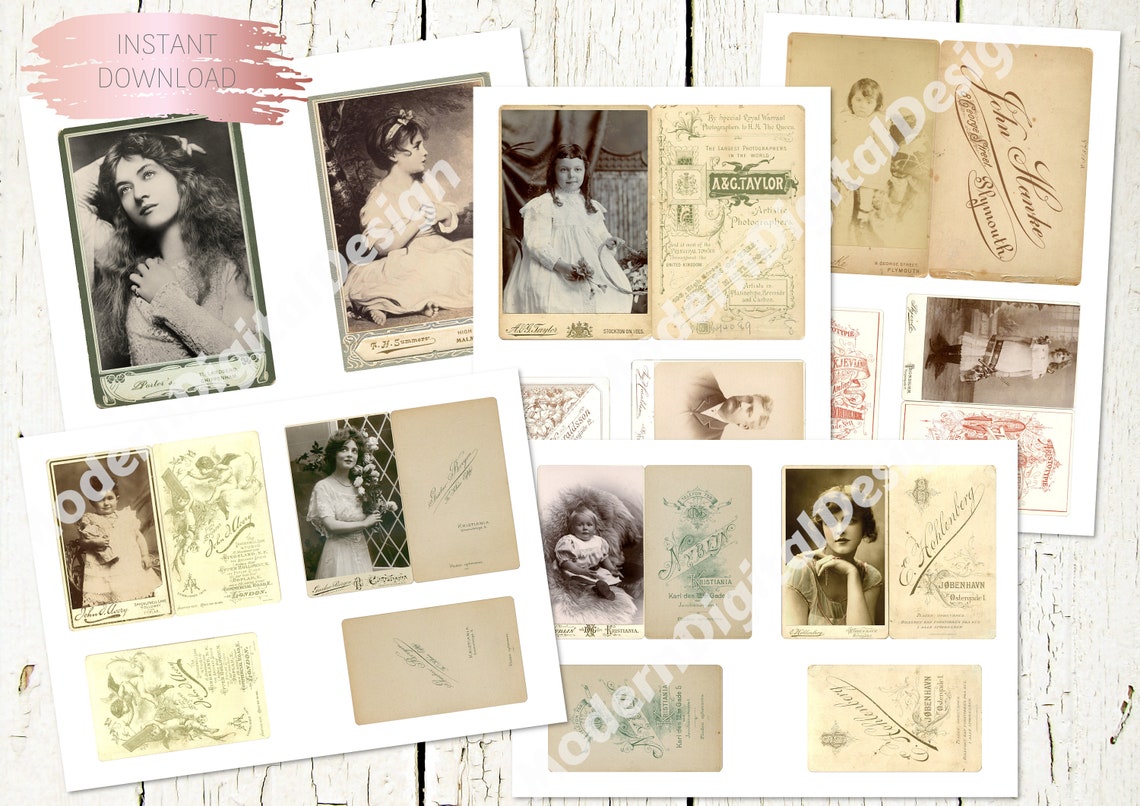 Printable Old Cabinet Cards, Vintage Photos, Digital Cabinet Card ...