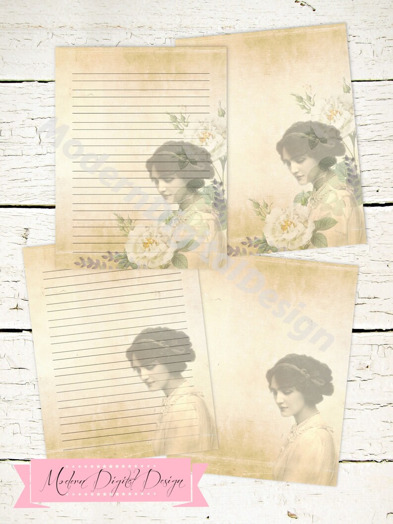 Printable Vintage Stationery Paper Digital Writing Paper - Etsy